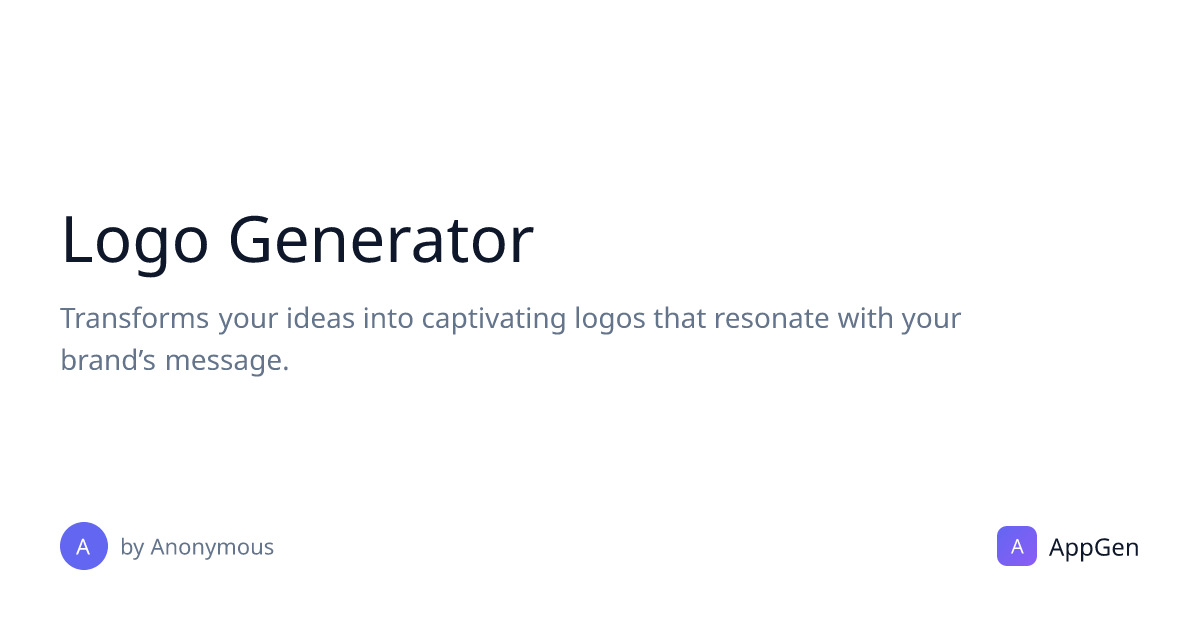 Logo Generator | AppGen