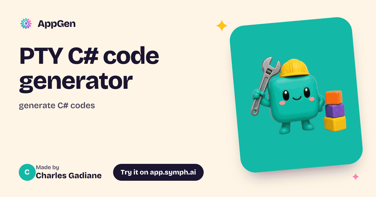 PTY C# code generator | AppGen