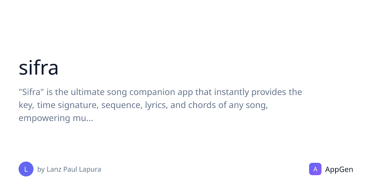 sifra | AppGen
